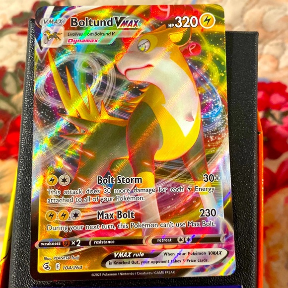 Pokemon | Toys | Boltund V Max Full Art Pokmon Card With Protecter Case ...